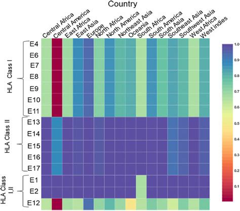 Population Coverage Analysis Heatmap Showing Hlas From Different