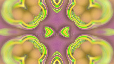 Psychedelic Pattern From A Group Of Twisted Shapes 3d Render Loop