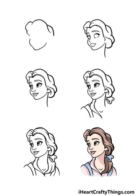 How To Draw Belle A Step By Step Guide Disney Bilder Disney
