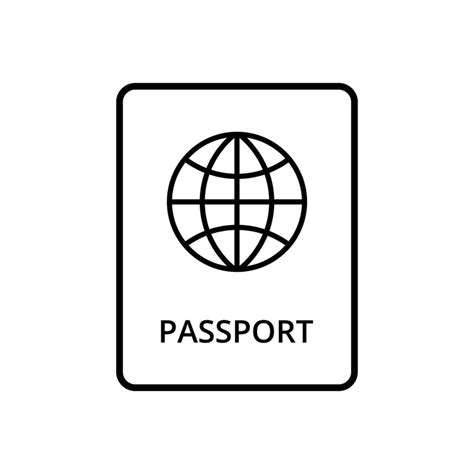Passport Line Icon Isolated 14832281 Vector Art At Vecteezy