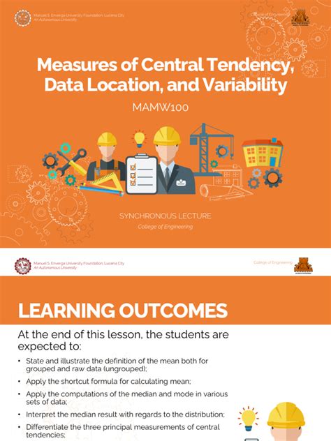 7 Measures Of Central Tendency Data Location And Variability Pdf Mode Statistics Mean