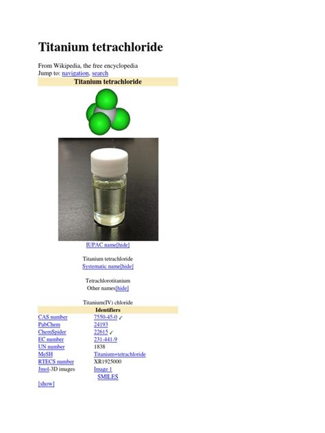 Ticl4 Pdf Inorganic Chemistry Organic Chemistry