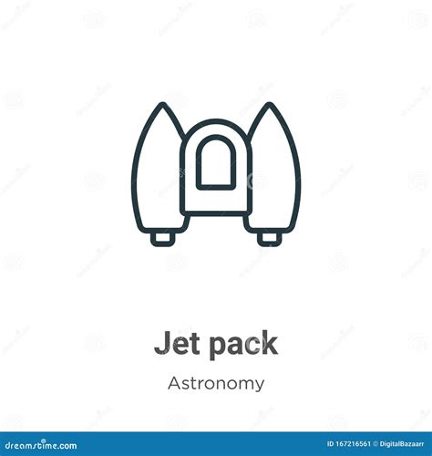 Jet Pack Outline Vector Icon Thin Line Black Jet Pack Icon Flat Vector Simple Element