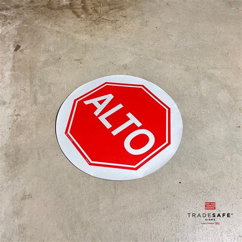 Spanish Floor Stop Signs Anti Slip Floor Stickers Tradesafe