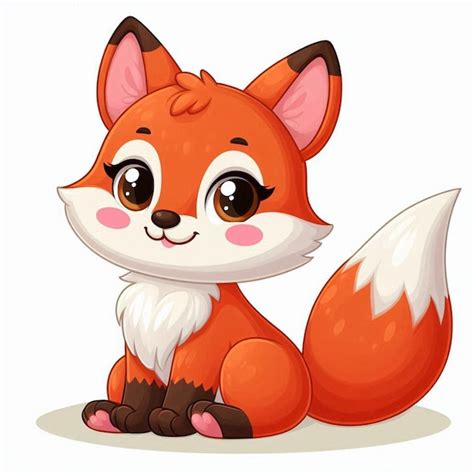 Premium Vector Cute Fox Vector Cartoon Illustration