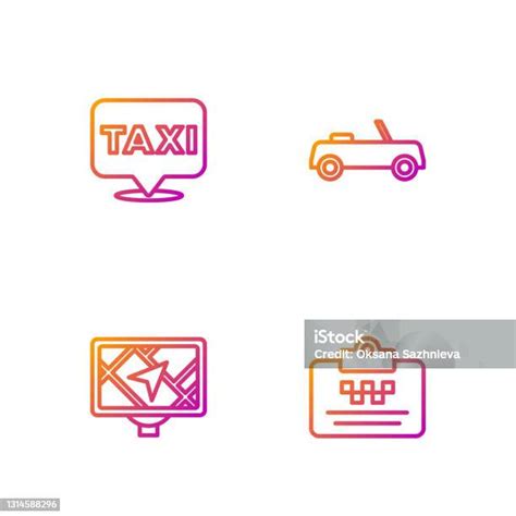 設置線路計程車駕駛執照gps 設備與地圖位置計程車和汽車梯度顏色圖示向量向量圖形及更多交通圖片 交通 交通方式 人 Istock
