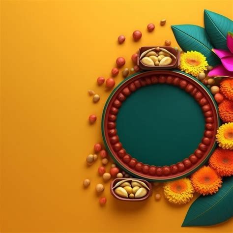 Premium Photo Decorative Circular Frame With Flowers On Isolated