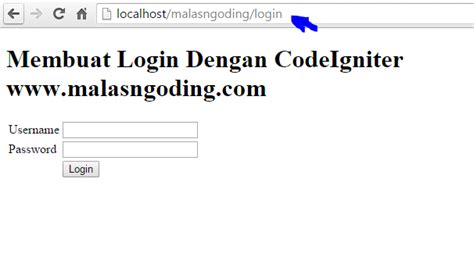 Membuat Login Dengan Codeigniter Malas Ngoding
