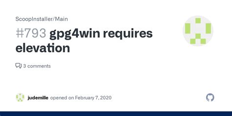 Gpg Win Requires Elevation Issue Scoopinstaller Main Github