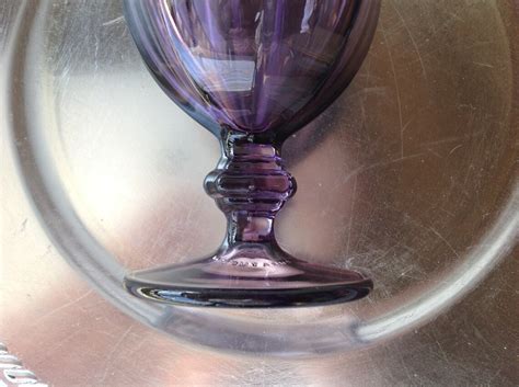 Vintage Purple Water Goblet Amethyst Glasses 16 Oz Libbey Etsy