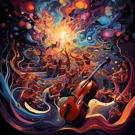 Premium Photo | Surreal Symphony A visual symphony of colors and shapes