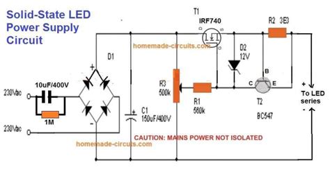 Transformerless Current Controlled LED Bulb Circuits You Can Build At Home Homemade Circuit