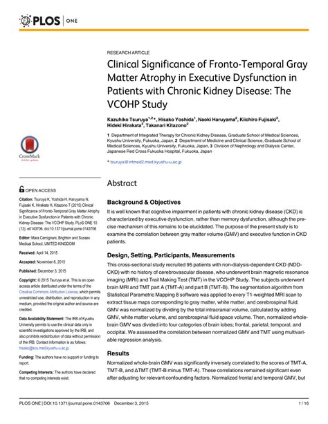 Pdf Clinical Significance Of Fronto Temporal Gray Matter Atrophy In