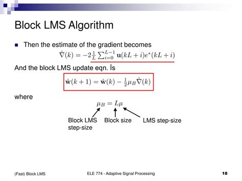 PPT Adaptive Signal Processing And Stability In Normalised Least Mean Square Algorithm