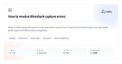 How To Resolve Wireshark Capture Errors Labex