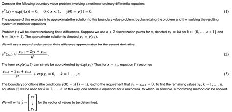 Solved Consider The Following Boundary Value Problem
