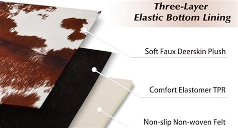 Amazon LYENDOS Cowhide Rug 5 2 X 6 2 Feet Cow Hide Rug Durable No