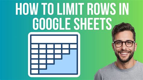 How To Limit Rows In Google Sheets - YouTube