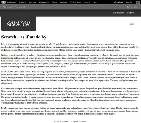 Creating A Drupal 7 Theme From Scratch