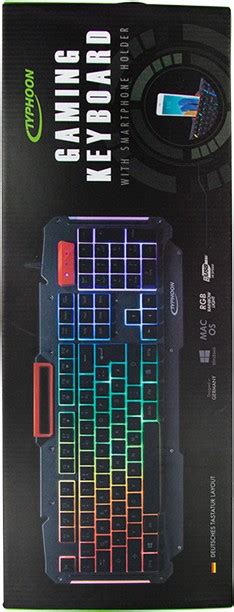 Typhoon Gaming Keyboard With Rainbow Colours Backlight Usb De Ti022 Price Comparison