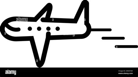 Airplane Icon On The Move Aircraft Editable Vector Stock Vector Image