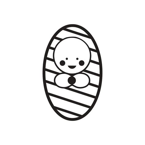 スタイリッシュな黒と白のアイコン新生児の女の子のベクトル Ai Eps Uidownload