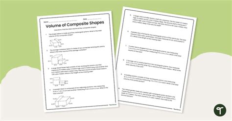 Composite Figure Volume Worksheet Area And Volume Of Similar Shapes