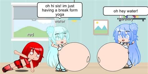 Water And Serenitys Belly Inflation By Theunknownfox95 On Deviantart