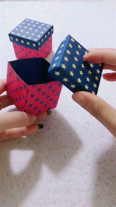 Origami Schachtel Falten Geschenkbox Mit Deckel Basteln Anleitung Artofit