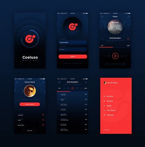 Coeluso Mobile App Ui Psd