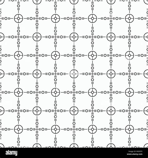 Vector Monochrome Seamless Pattern Regularly Repeating Ornament Of