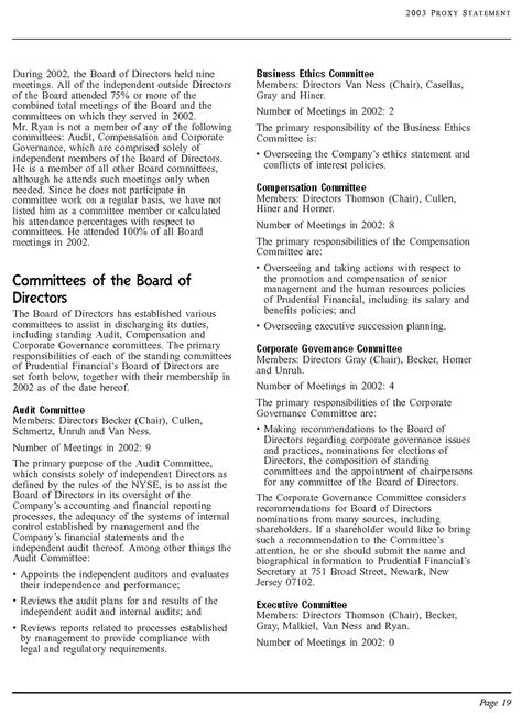 Prudential 2003 Proxy Statement