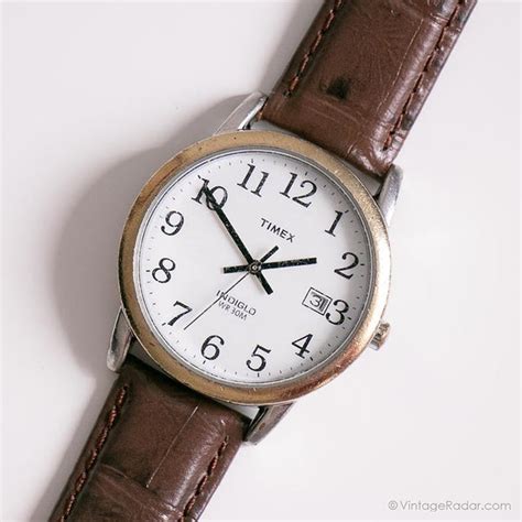 Two Tone Classic Timex Indiglo Watch Vintage Timex Quartz Watch