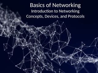 Basics Of Networking Lecture For IoT Pptx