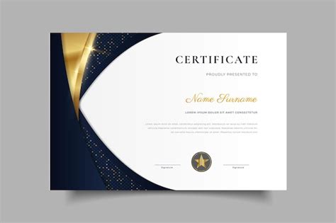 Élégant modèle de certificat Vecteur Premium
