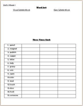 Wonders 2nd Grade Unit 6 Week 1 Homework Or Seat Work FREEBIE By Leslie