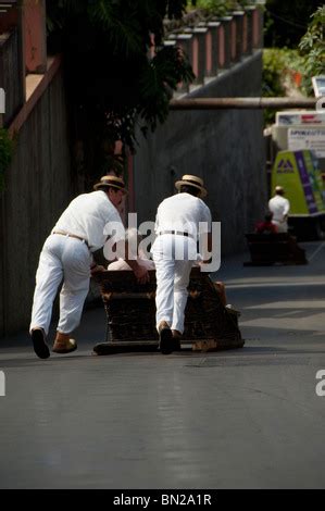 Portugal Madeira Funchal Carreiros Do Monte Wicker Toboggan Sled