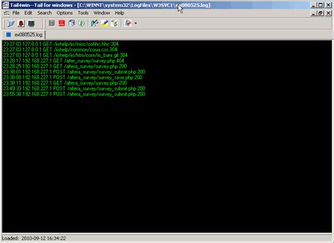 tail iis log on windows withdata software