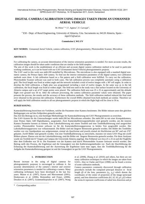 Pdf Digital Camera Calibration Using Images … Camera Calibration