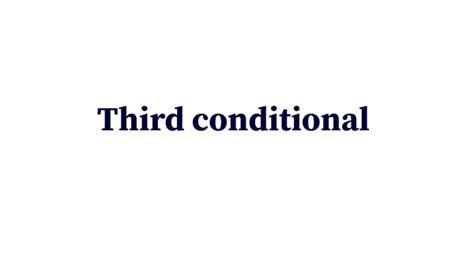 Third Conditional Genially
