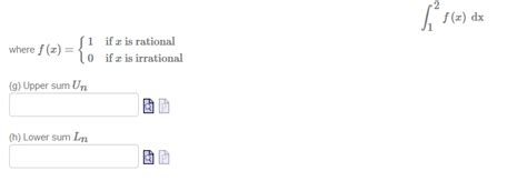 Solved Calculate The Upper Sums Un And Lower Sums Ln On A Chegg Com