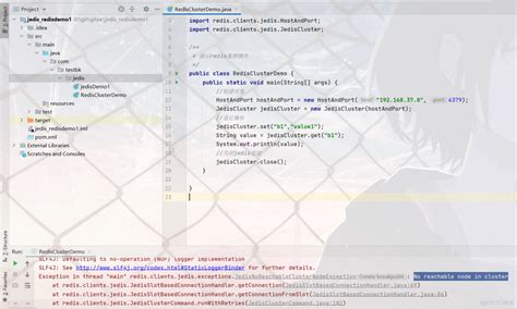 解决jedisnoreachableclusternodeexception，no Reachable Node In Cluster报错