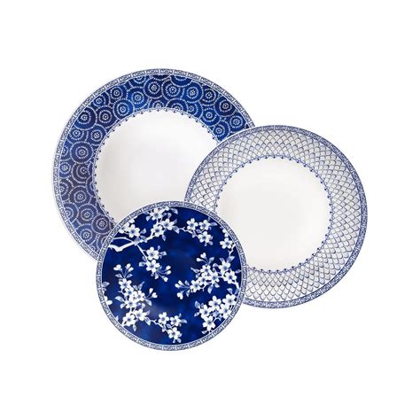 Jogo de Pratos Tramontina Umeko em Porcelana Decorada Peças MadeiraMadeira