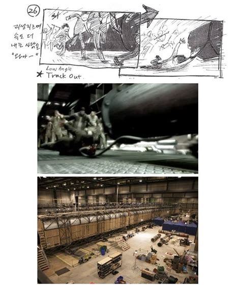설국열차 Snowpiercer 제작일지 2화 공개 기획 단계에서부터 항상 시각적으로 개념을 잡아나가시는 봉준호 감독님 애니매틱animatic 작업의 과정을 통해서