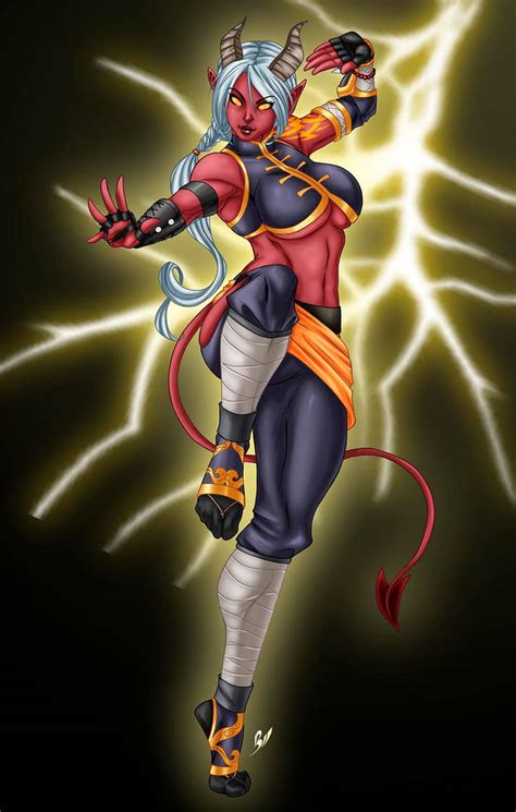 Commission Tiefling Monk By Bilcassonato On Deviantart