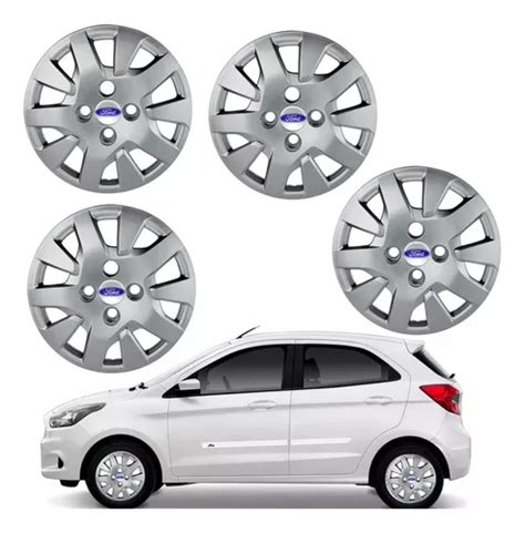 Jogo Calotas Aro Para Ford Ka Hatch Sedan Prata MercadoLivre