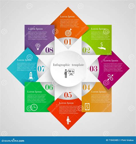 Flowchart Template Scheme Diagram Or Infographic Cartoon Vector