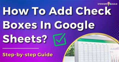 How To Add Check Boxes In Google Sheets Easy