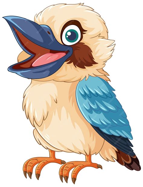 Premium Vector A Cartoon Illustration Of A Smiling Kookaburra Bird