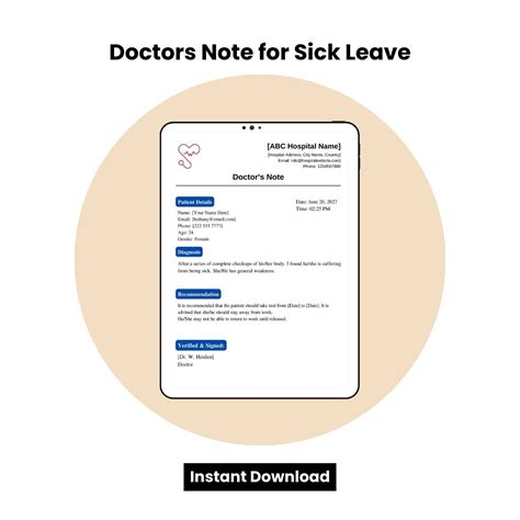Doctors Note For Sick Leave Template Printable In Pdf And Word